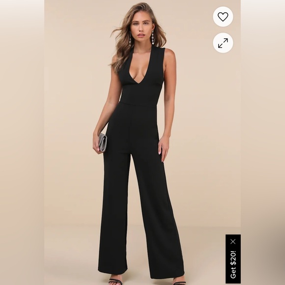 Lulus | Pants & Jumpsuits | Sexy Open Back Black Jumpsuit | Poshmark